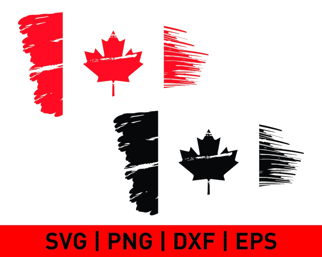 Distressed Canadian Flag (svg, Png, Dxf, Eps) (digital Files) - Etsy