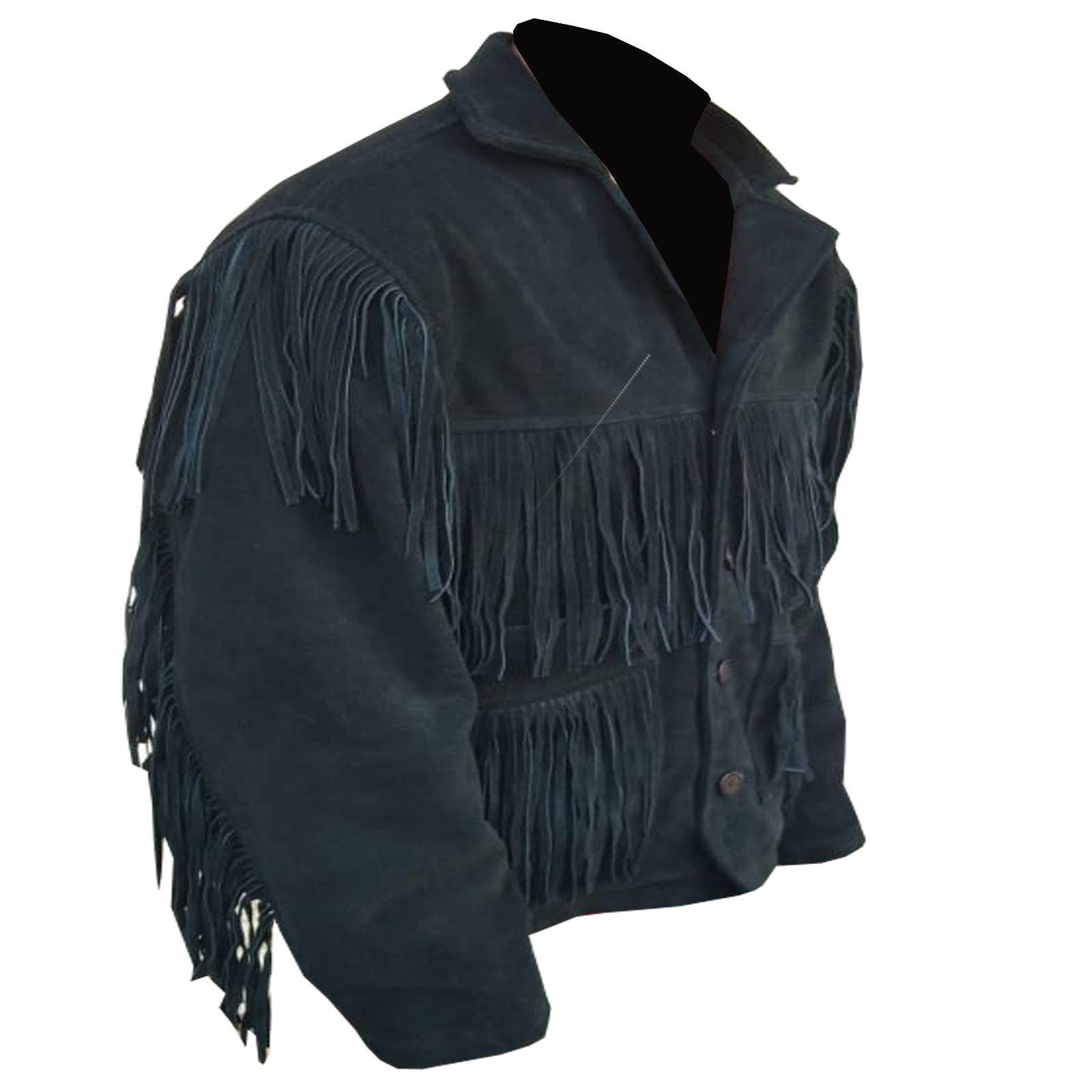 Western Scottish Style Handmade Custom 1058 Black Fringes Premium ...