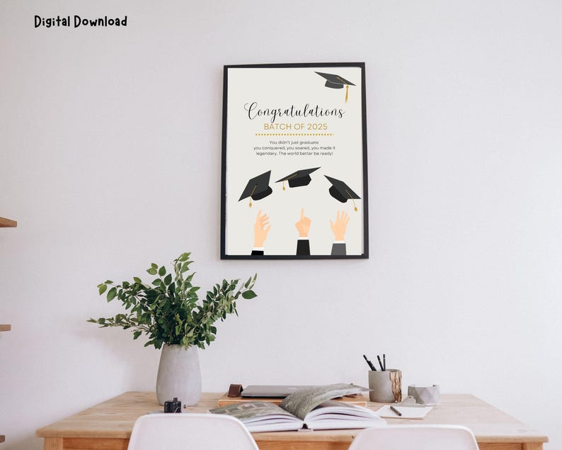 Printable Graduation Card: Class of 2025 Congrats (digital Download) - Etsy