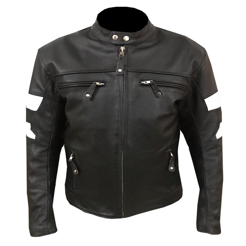 Genuine Leather Biker Jacket, Artisan-crafted, Classic Rider Style ...