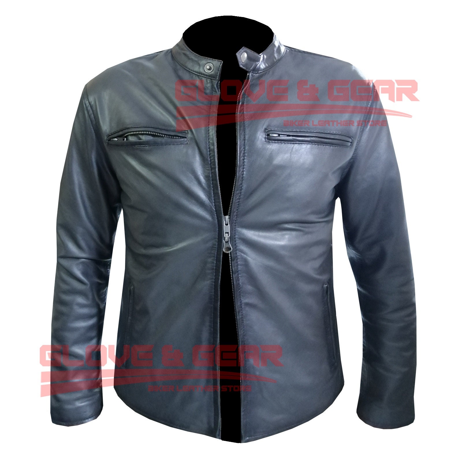 Leather Handcrafted Biker Jacket, Premium Durable Motorcycle Outerwear ...