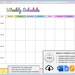 EDITABLE Weekly Schedule Template, WORD, Google Docs, Apple Pages ...