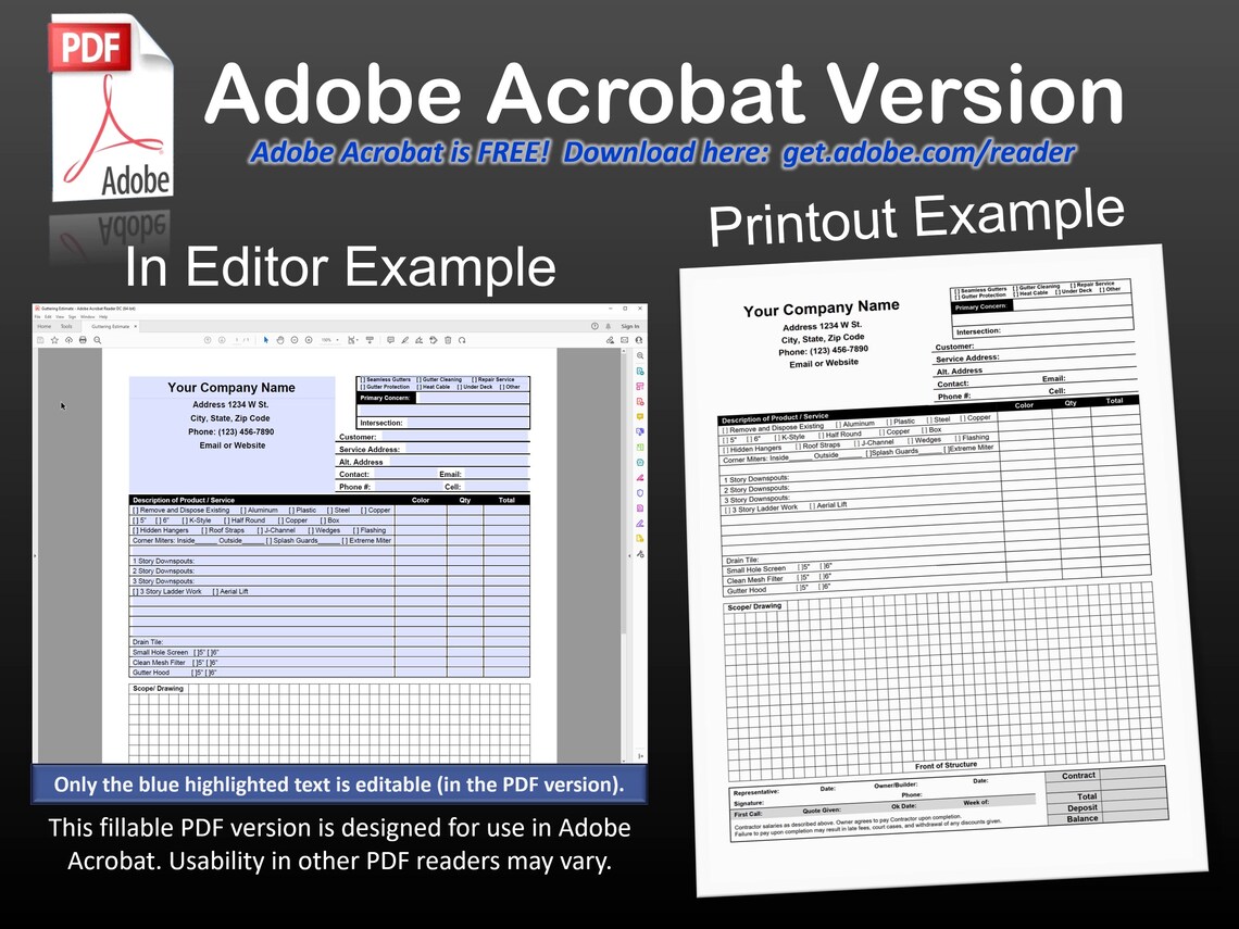 Seamless Gutter Estimate (old Drawing Style Bid) Rain Gutter ...