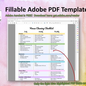 Cleaning Schedule Checklist House Cleaning Planner Routine - Etsy