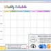 EDITABLE Weekly Schedule Template, WORD, Google Docs, Apple Pages ...