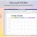 EDITABLE Weekly Schedule Template, WORD, Google Docs, Apple Pages ...
