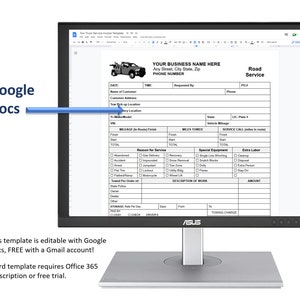 Towing Invoice, Tow Truck Service Invoice, Wrecker Service Invoice ...