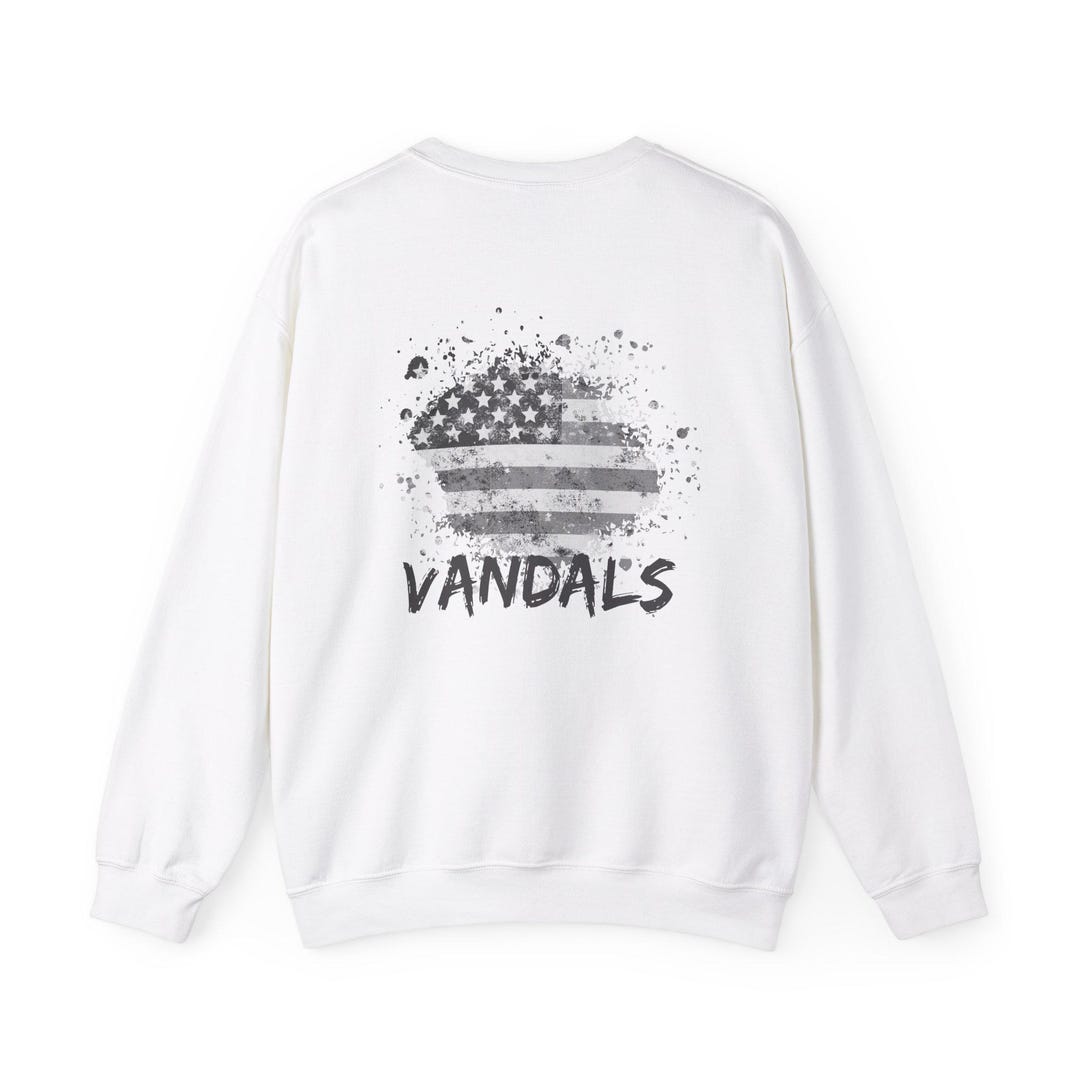 Black and White Vandal Unisex Heavy Blend™ Crewneck Sweatshirt - Etsy