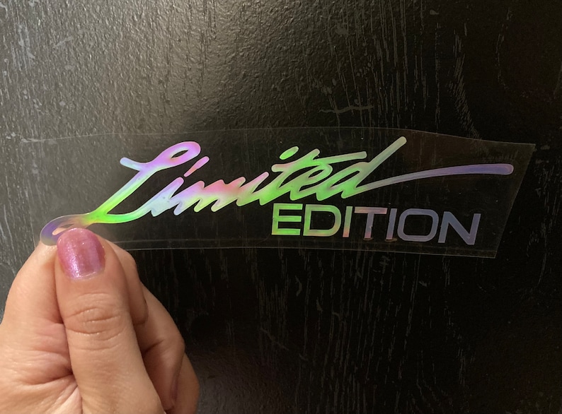 Limited Edition Laser Cut Decal Sticker Reflective/multi - Etsy