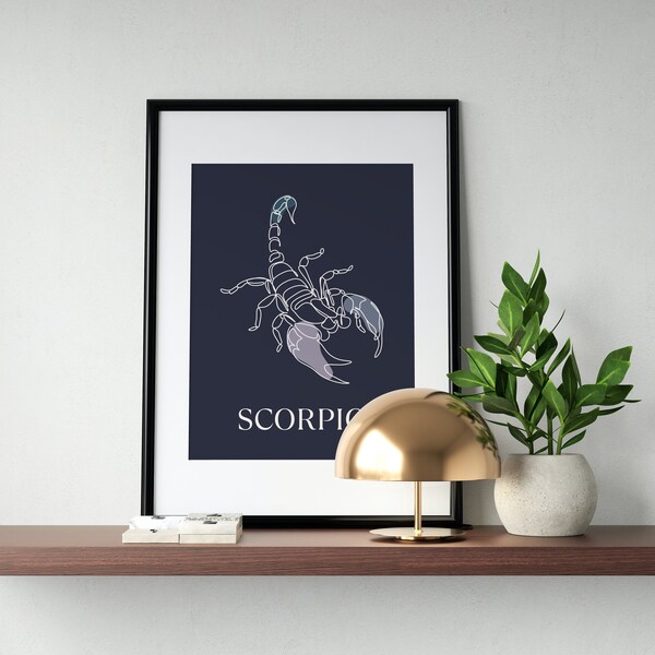 Scorpio Line Art - Etsy