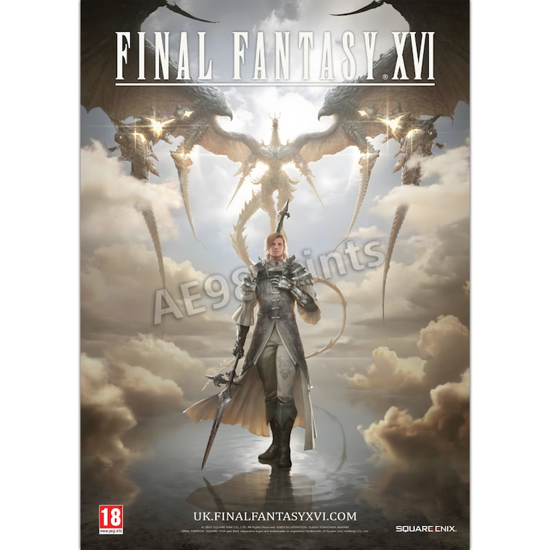 Final Fantasy XVI 16 Dominants Posters Wall Art Print Room Decor A1 A2 ...