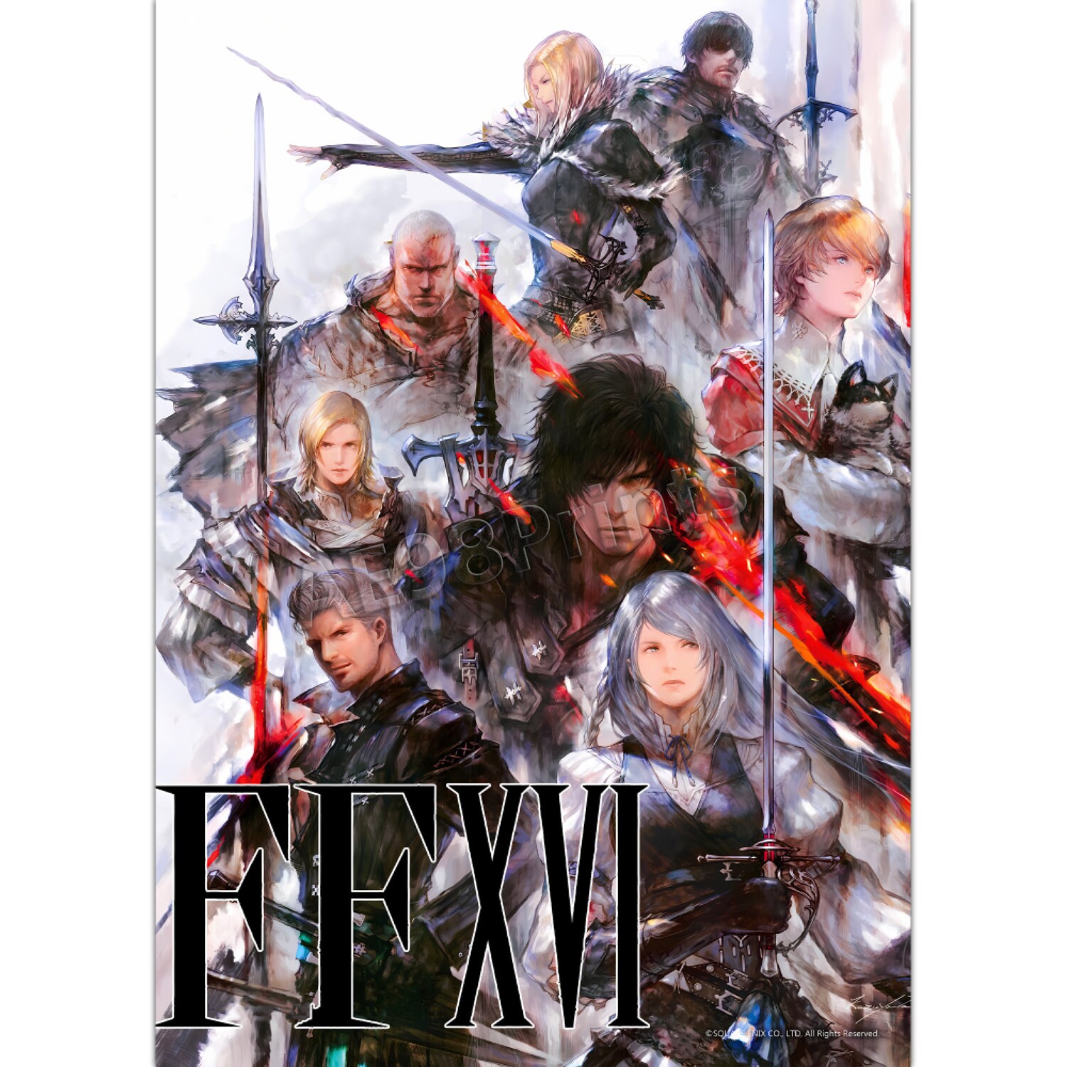 Final Fantasy XVI 16 Dominants Rare Official Poster Wall Art Print Room ...