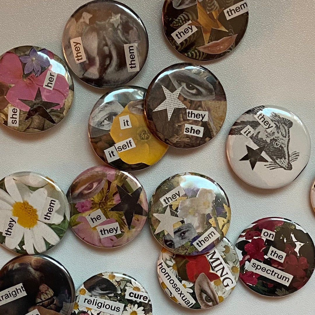 1 of 1 Human Dizeaze Collage Pins - Etsy UK