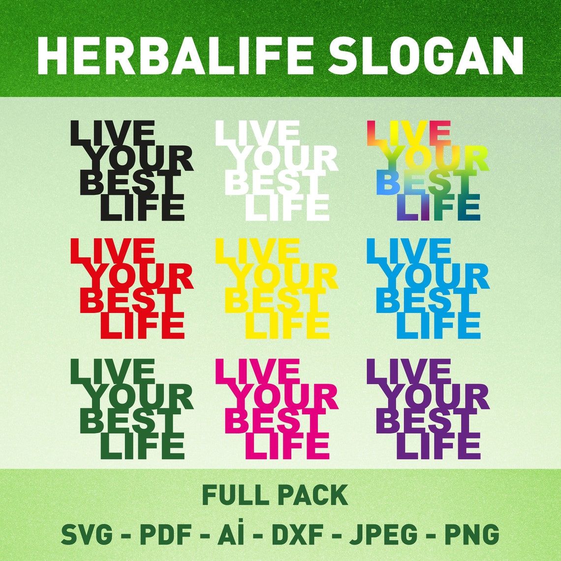 Live Your Best Life Logo - Herbalife Slogan - Etsy