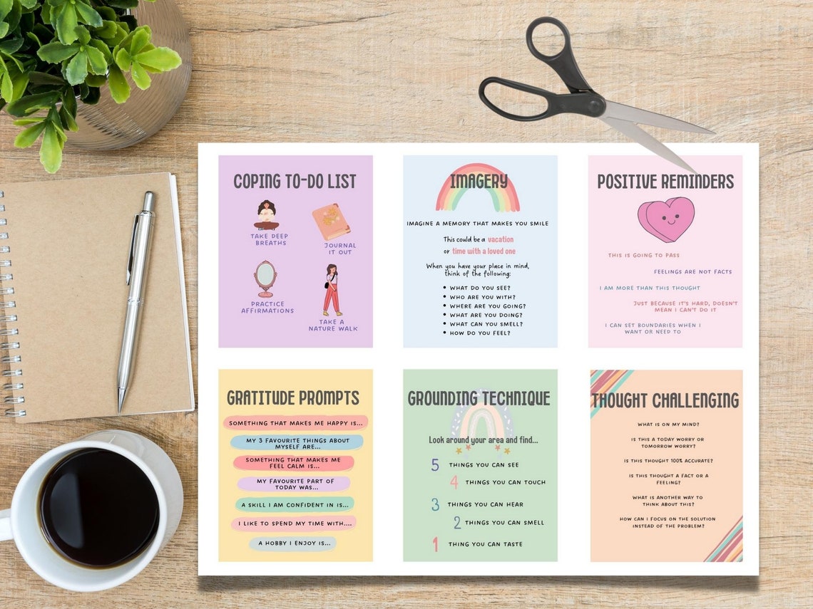 Coping Cards, Coping Techniques, Anxiety Coping Skills, Depression ...