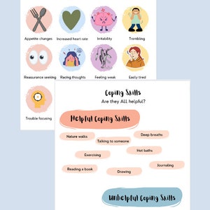 Coping Skills Bundle Poster Coping Skills Worksheets Anxiety - Etsy