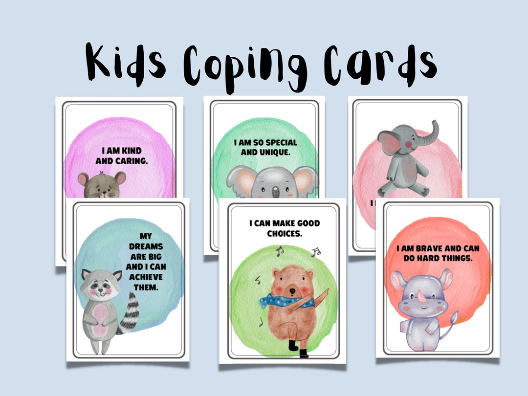 Kids Coping Cards, Coping Techniques, Positive Reminders, CBT Poster ...
