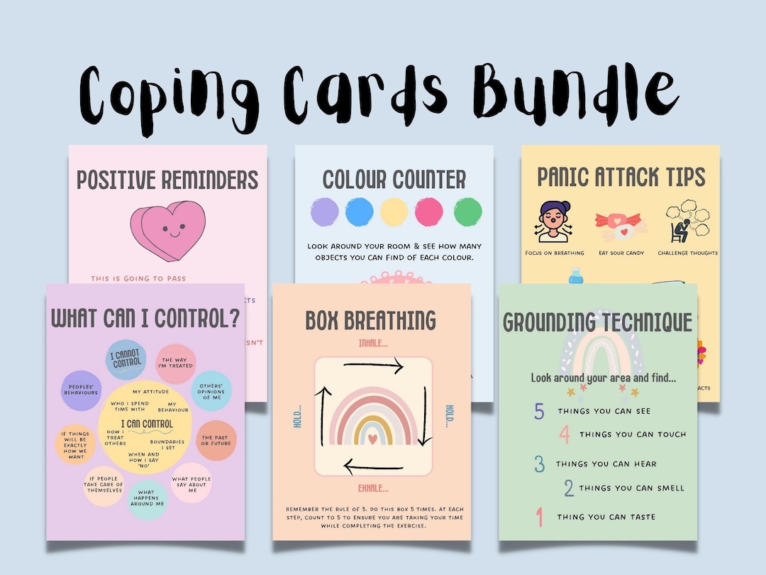Coping Cards, Coping Techniques, Anxiety Coping Skills, Depression ...
