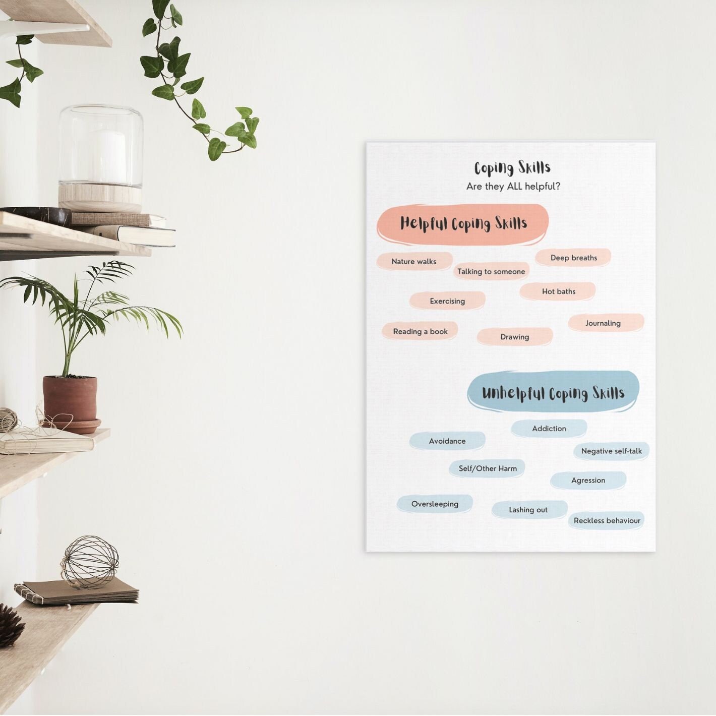 Coping Skills Bundle Poster, Coping Skills Worksheets, Mental Health ...