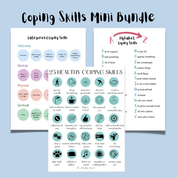 Coping Skills Poster - Etsy
