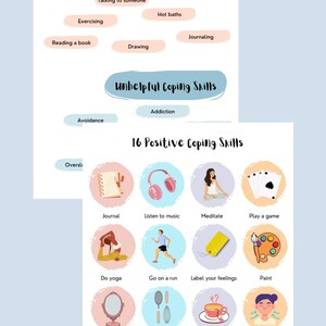 Coping Skills Bundle Poster, Coping Skills Worksheets, Mental Health ...