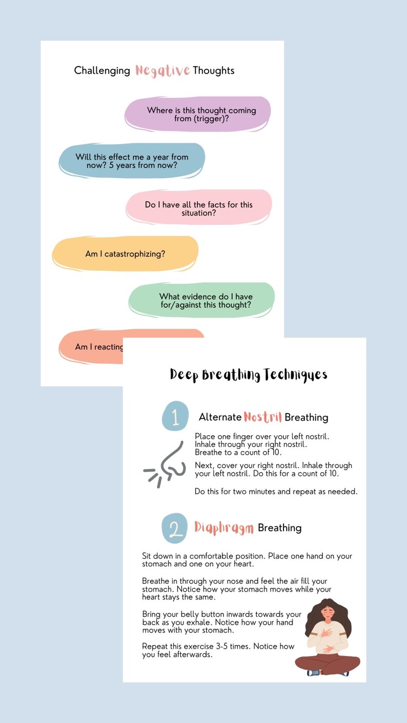 Coping Skills Bundle Poster, Coping Skills Worksheets, Mental Health ...