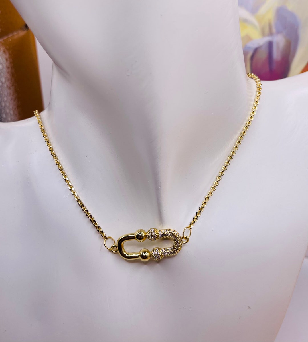 18K All Gold Filled Hexagonal Box Chain Necklace - Etsy