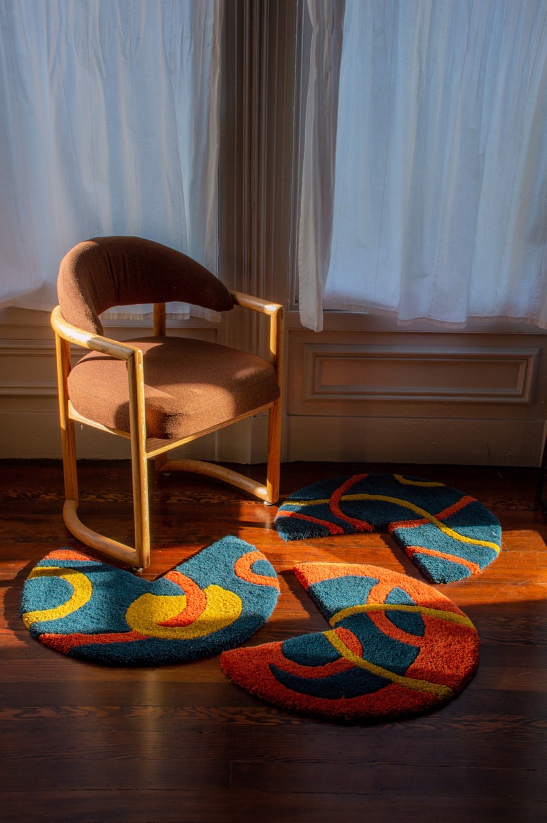 Three Quarter Circle Corner Rugs - Etsy