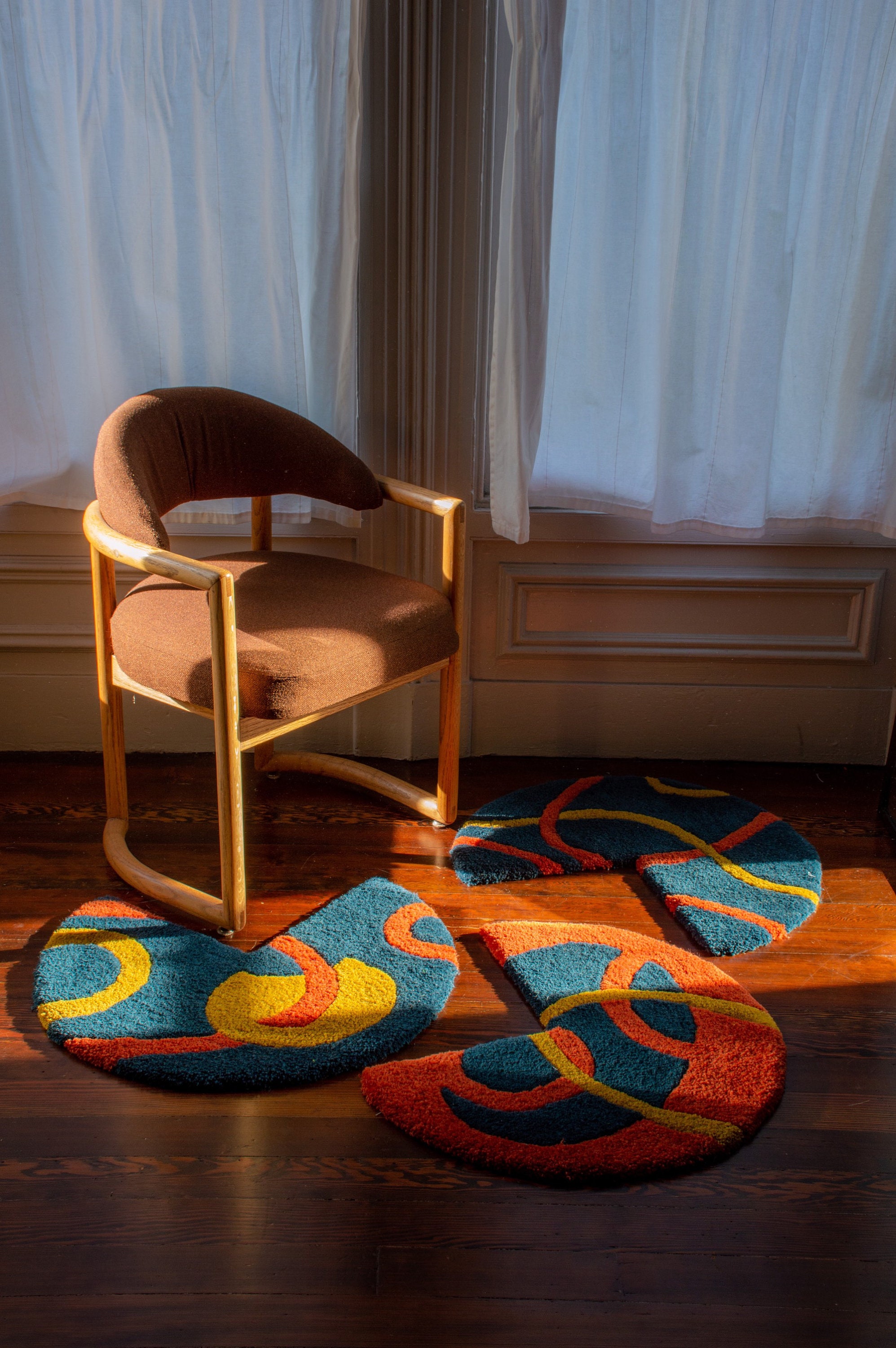 Three Quarter Circle Corner Rugs - Etsy