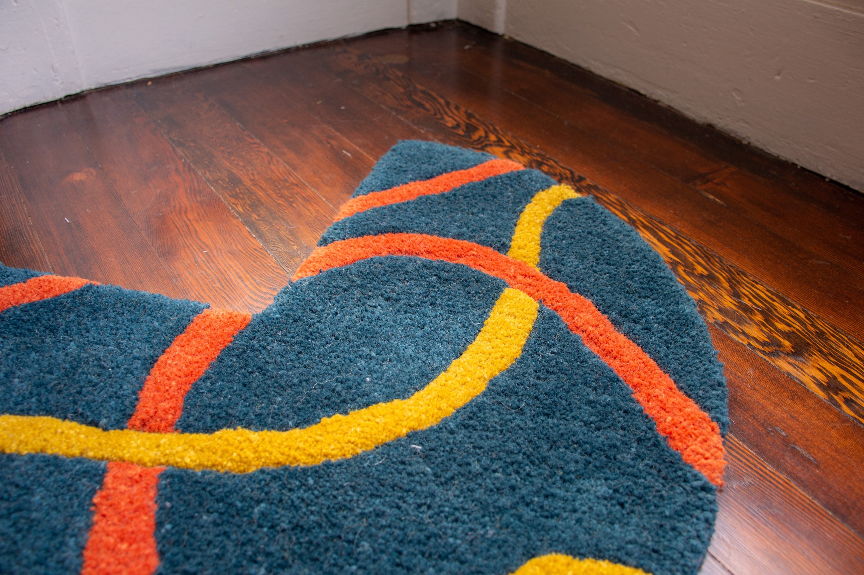 Three Quarter Circle Corner Rugs - Etsy