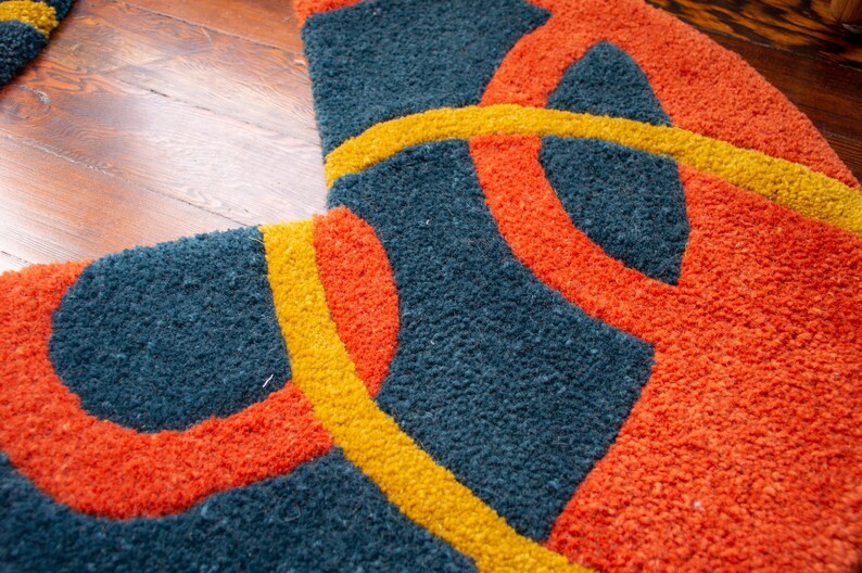 Three Quarter Circle Corner Rugs - Etsy