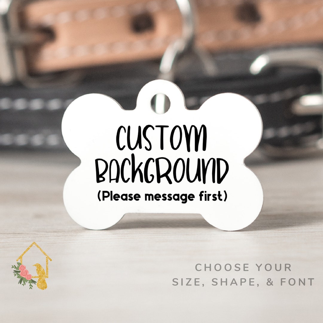Custom Pet Name Tag - Customizable Dog ID With Personalized Theme ...