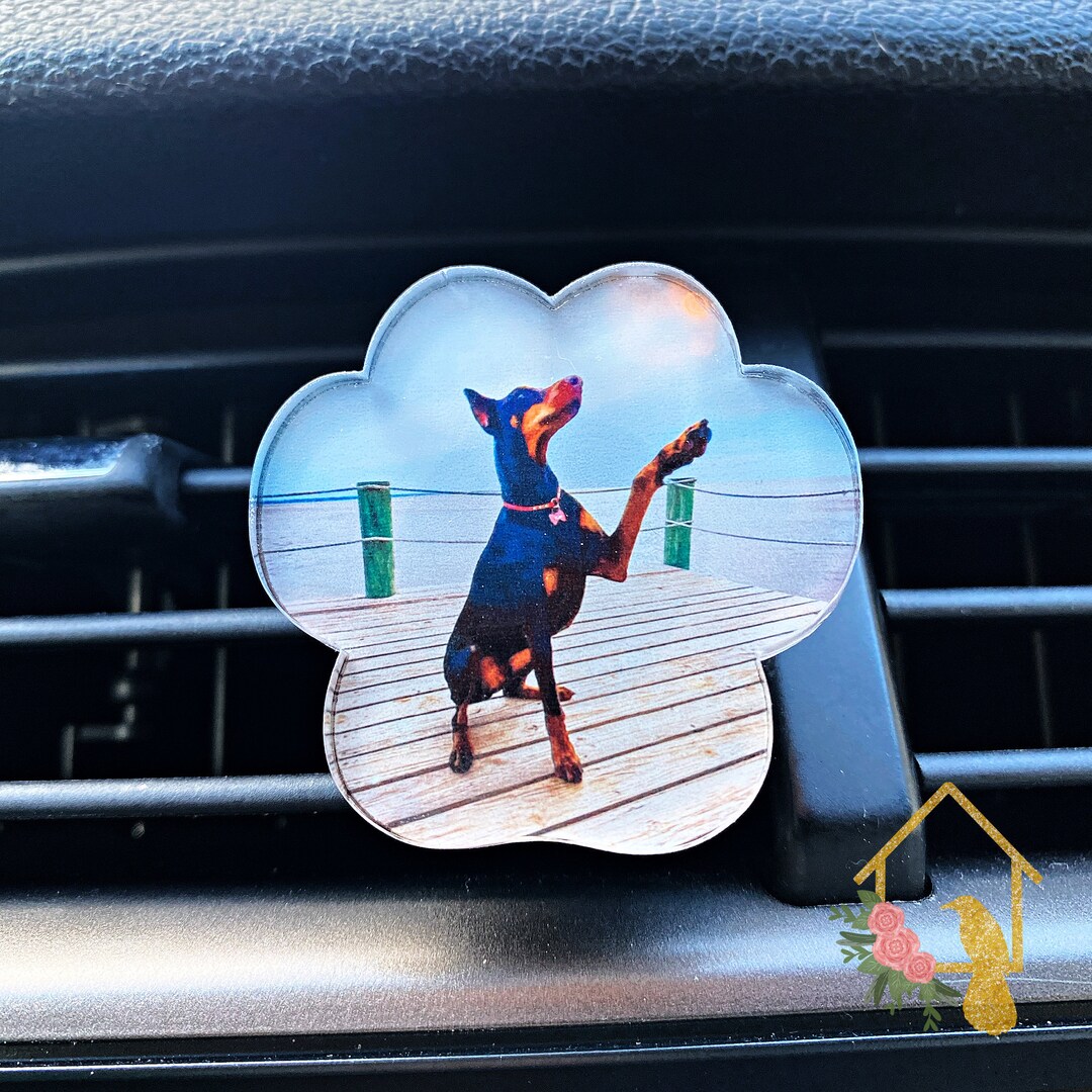 Pet Photo Air Freshener Vent Clip - Personalized Photo Car Clip ...