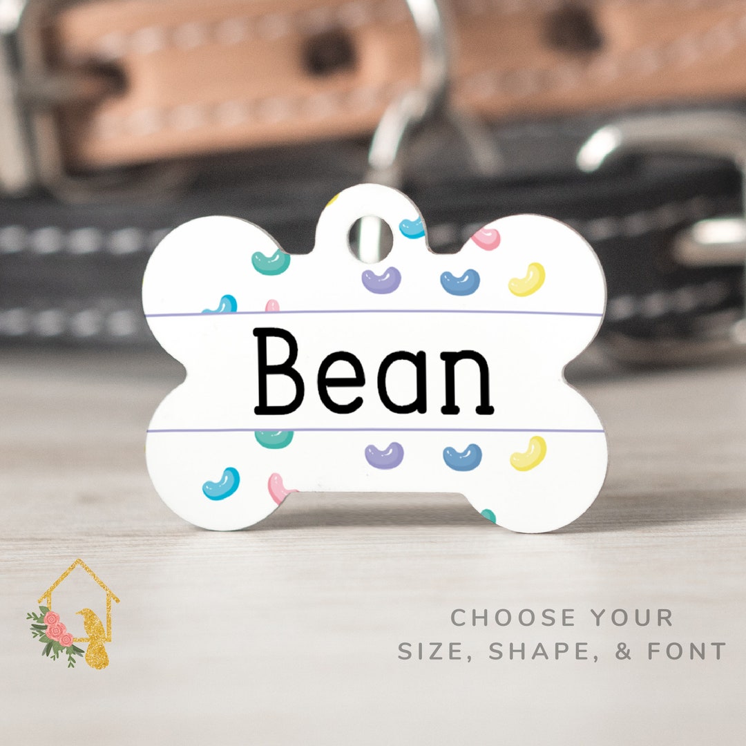 Jellybean Dog Tag - Custom Dog ID With Cute Jellybean Theme ...