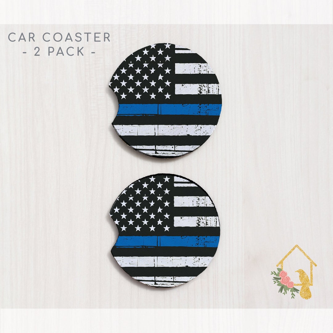 Police Officer Car Coaster - Custom Car Accessories - Neoprene Car ...