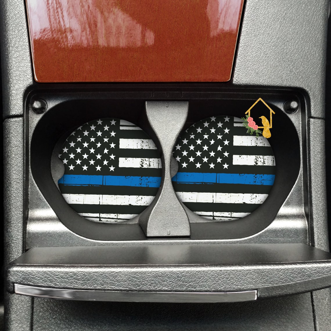 Police Officer Car Coaster - Custom Car Accessories - Neoprene Car ...