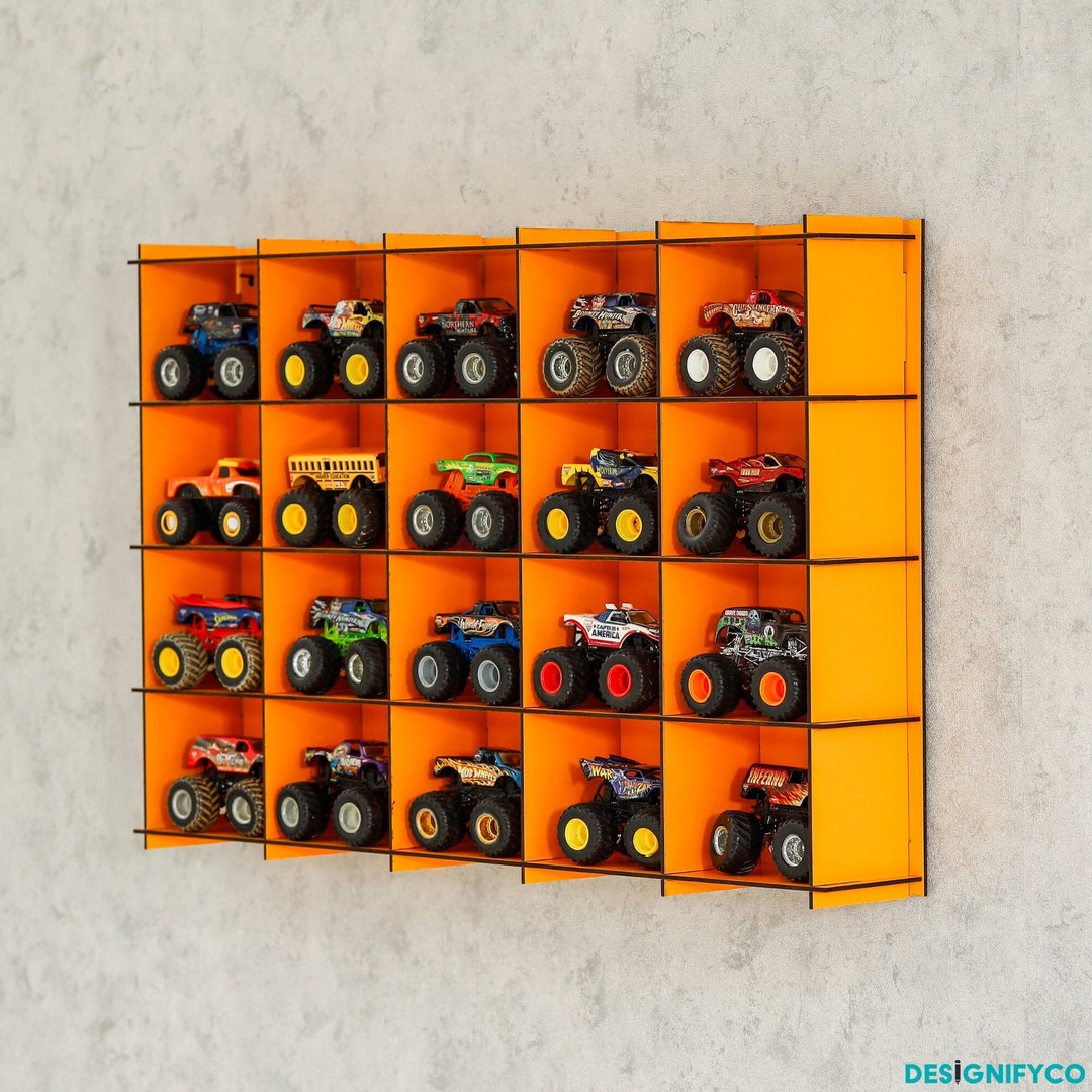 Orange Monster Car Shelves,monster Truck Display Casemonster Car ...