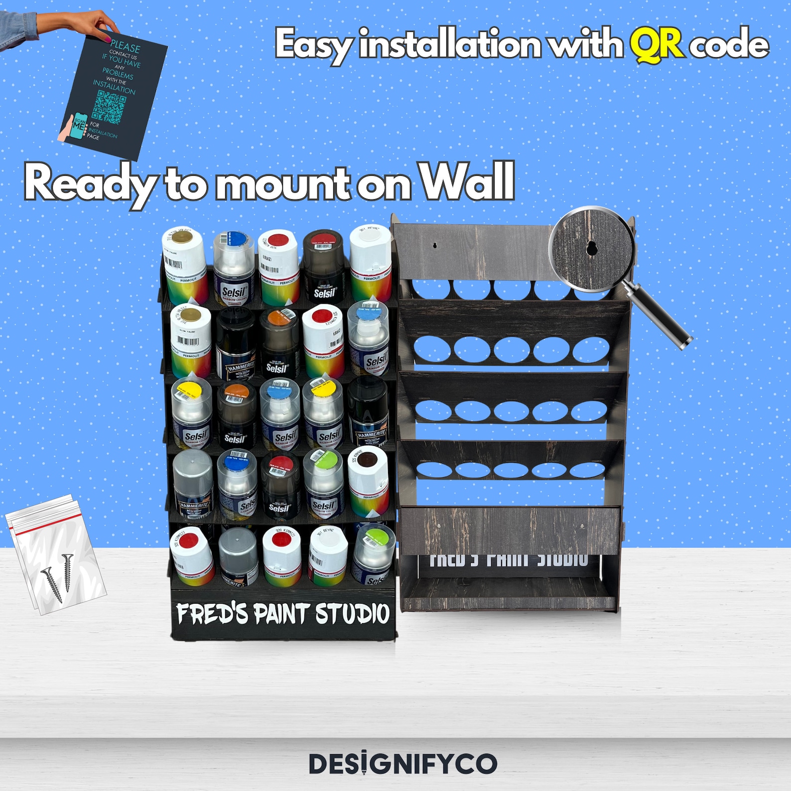 Customizable Sprey Can Holder,sprey Can Holder Rack,graffiti Maker Gift ...