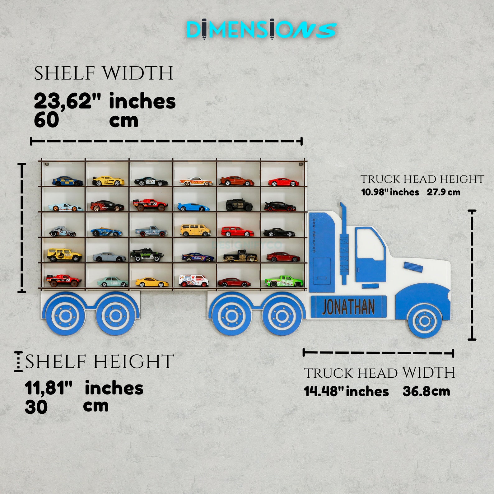 BLUE Toy Car Display Case,wall Mounted Display,toy Car Display Ideas ...