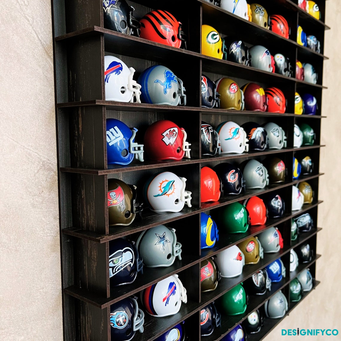 Old Black Football Helmets Display Case,hockey Memorabilia Organizer ...