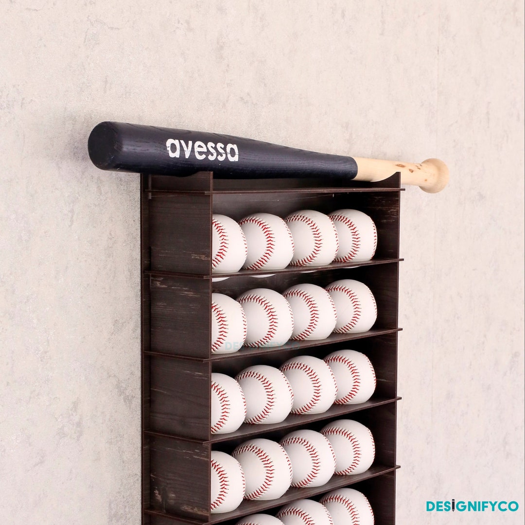 24 Baseball Display Case,baseball Cabinet Holder Rack,baseball Display ...