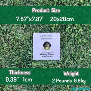 Personalized Photo Memorial Stone for Dad – UV Printed Limestone Grave ...