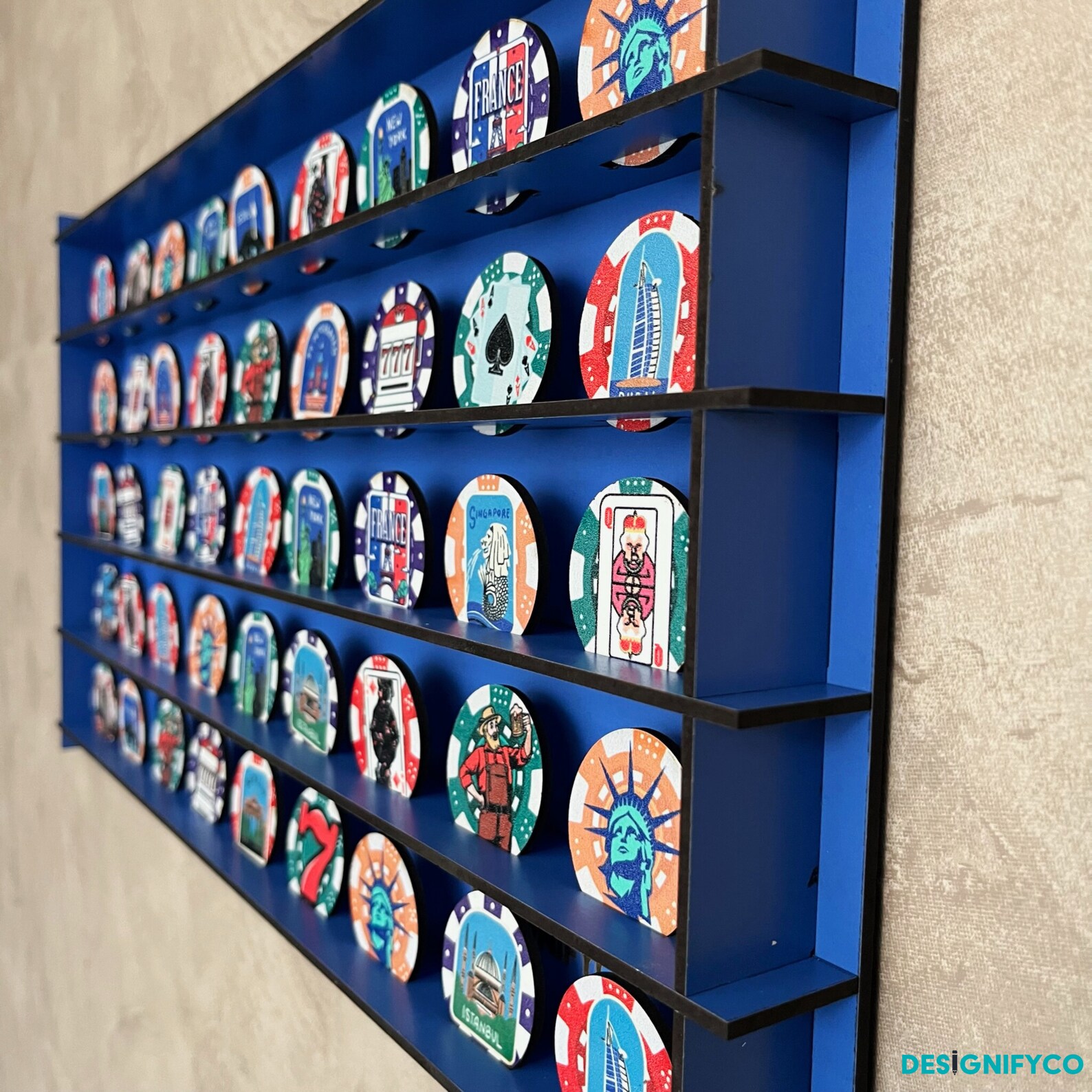 BEST DEAL Blue Casino Chip Holder,poker Chip Holder,gambling Chip ...