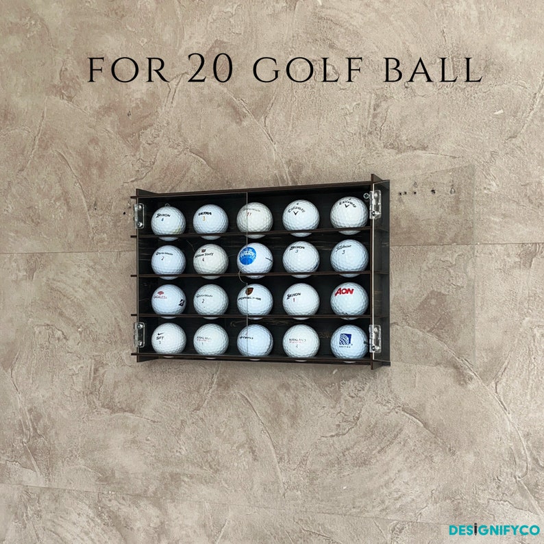Golf Ball Display Case for 20 Ball , Golf Ball Holder , Golf Gifts for ...
