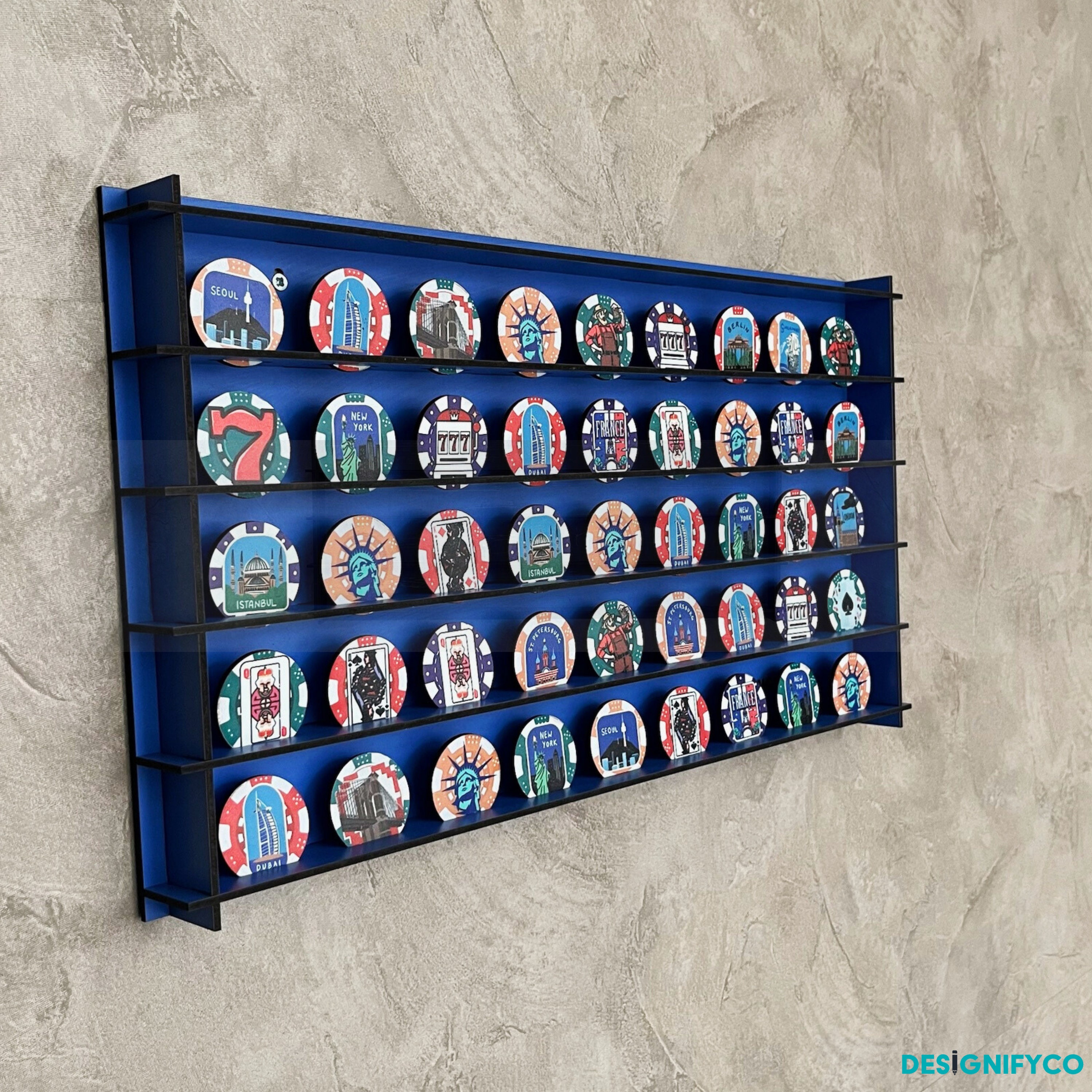 BEST DEAL Blue Casino Chip Holder,poker Chip Holder,gambling Chip ...