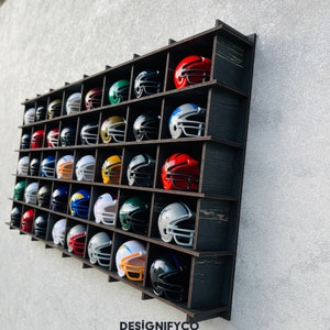 Mini Football Helmets Display Shelf,hockey Memorabilia Organizer Rack ...