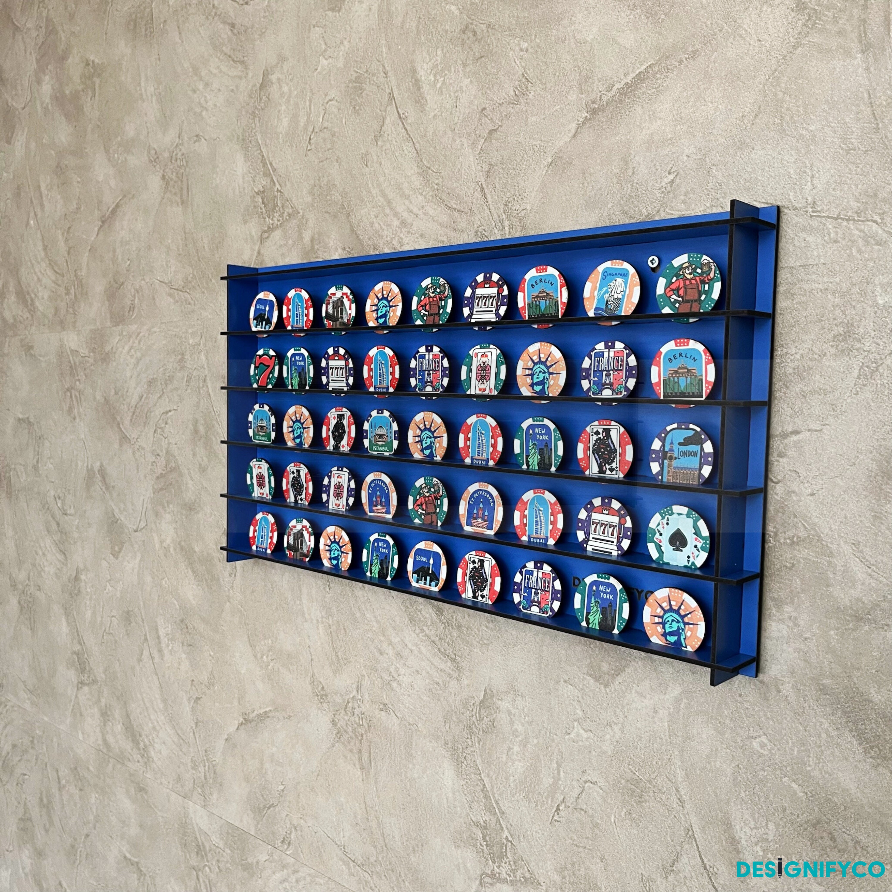 BEST DEAL Blue Casino Chip Holder,poker Chip Holder,gambling Chip ...