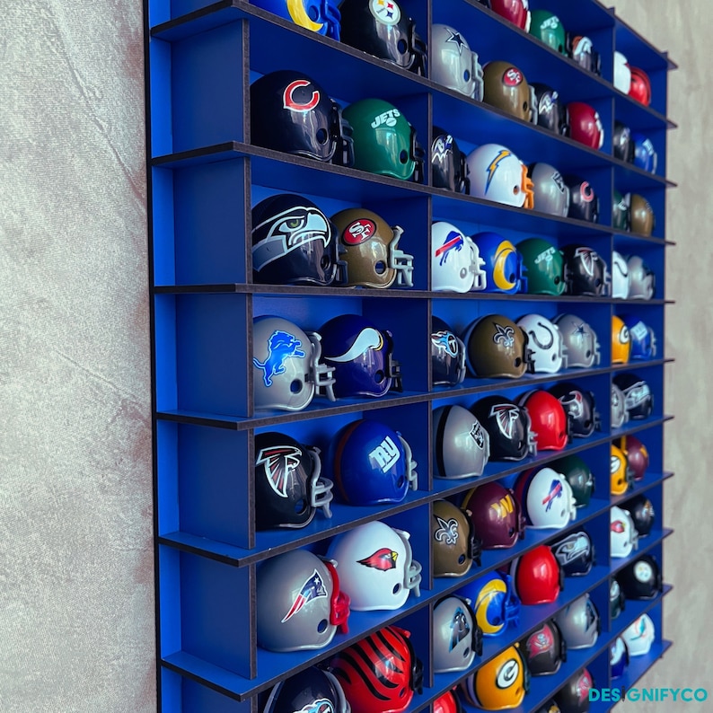 80 Mini Helmets Display Shelf,hockey Memorabilia Organizer Rack ...