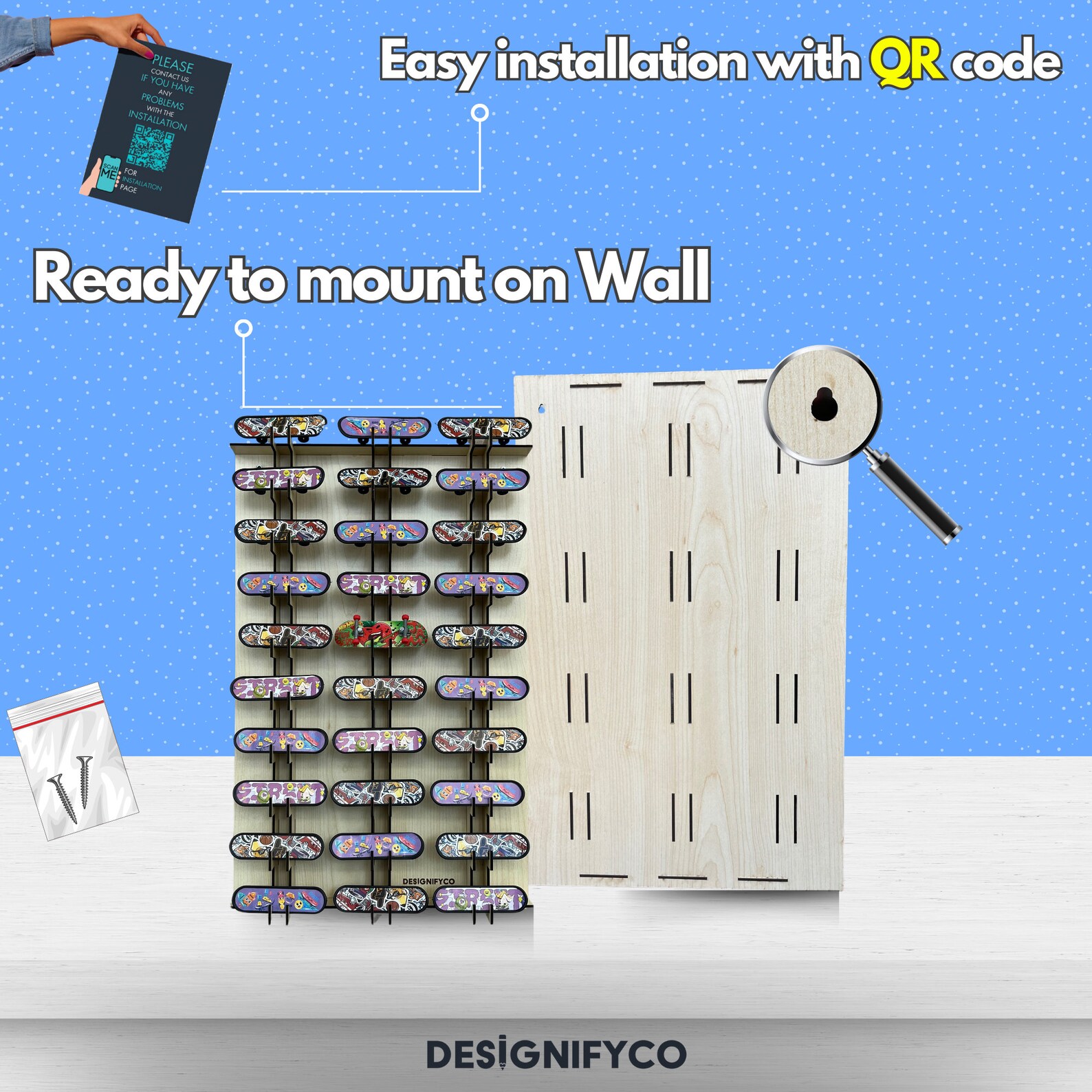 Fingerboard Display Case Wall Mounted ,fingerboard Showcase,fingerboard ...