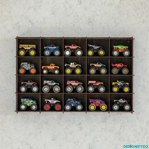 OLD BLACK Monster Trucksdisplay Shelf,monster Truck Display Case|wall ...